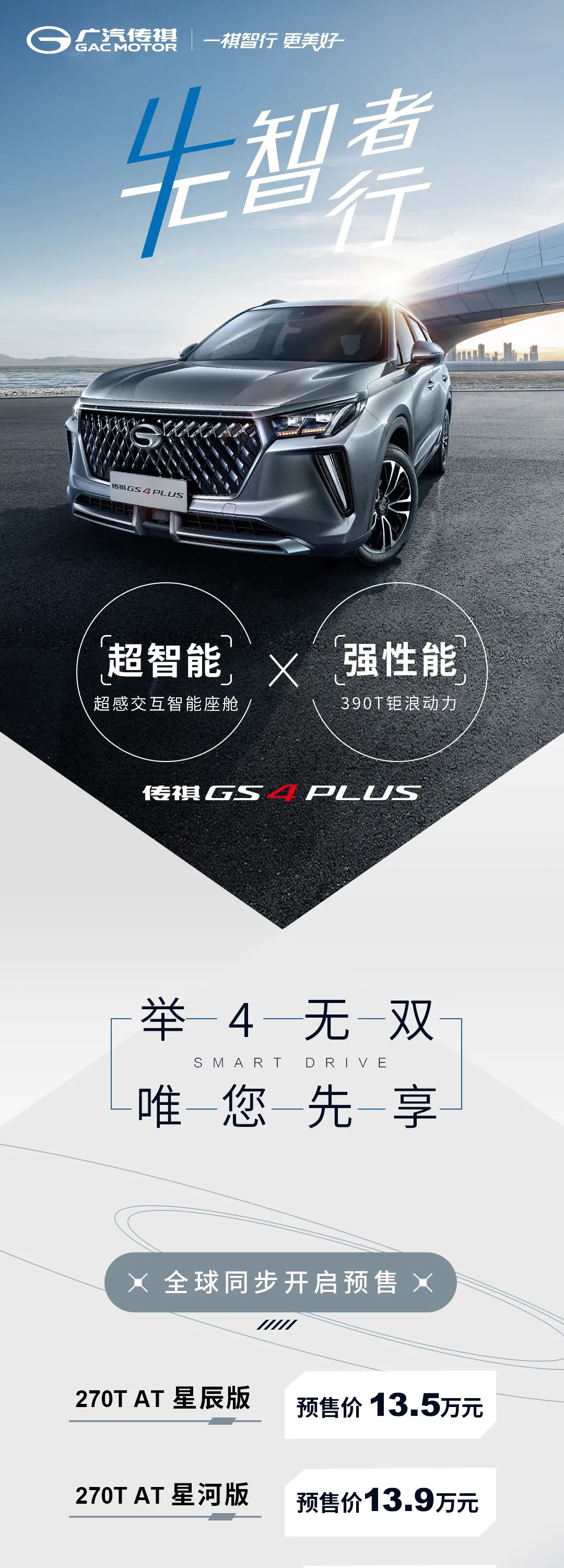 13.5万元起，传祺GS4 PLUS正式开启预售！ - 广汽传祺官方网站